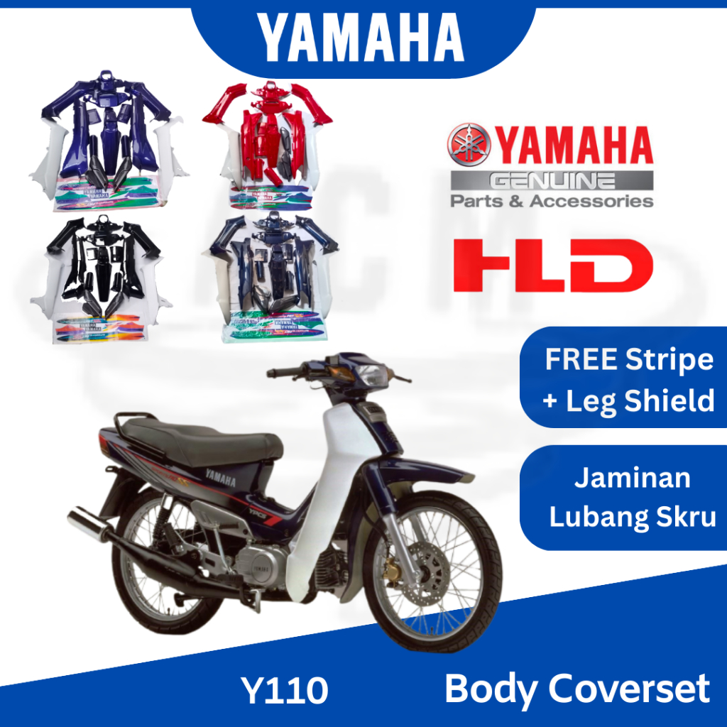 YAMAHA Y110 Body Cover Set Coverset Color Parts Kit Sticker Free Stripe ...