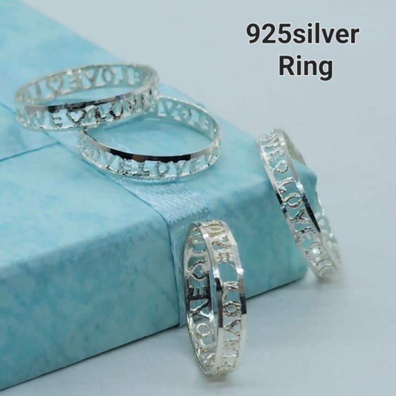 (R886)Ready stock 925 Silver Ring -LOVE- Cincin perak925 | Shopee Malaysia