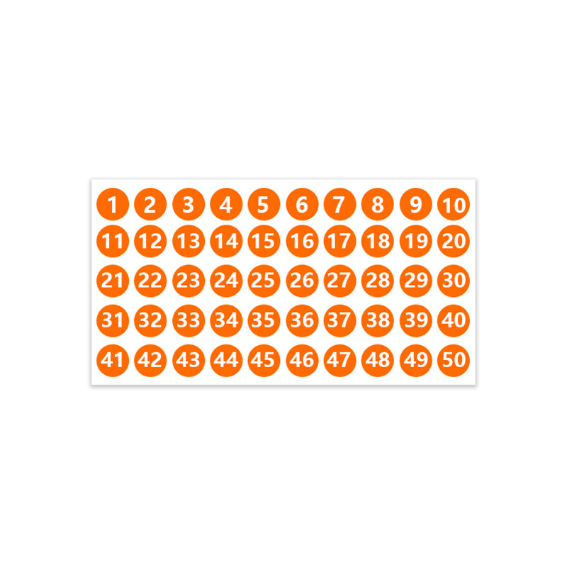 🇲🇾 2.5cm 1-200 Waterproof Large Size Number Flow Sticker Stick Label ...