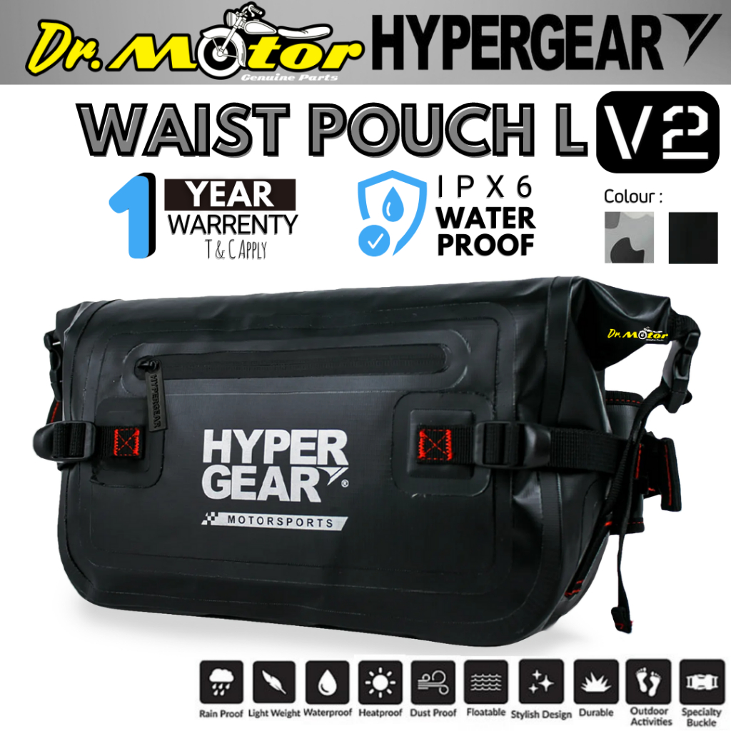 HYPERGEAR Waist Bag Pouch Bag New V2 Large Beg Pinggang Cross 1 Year ...
