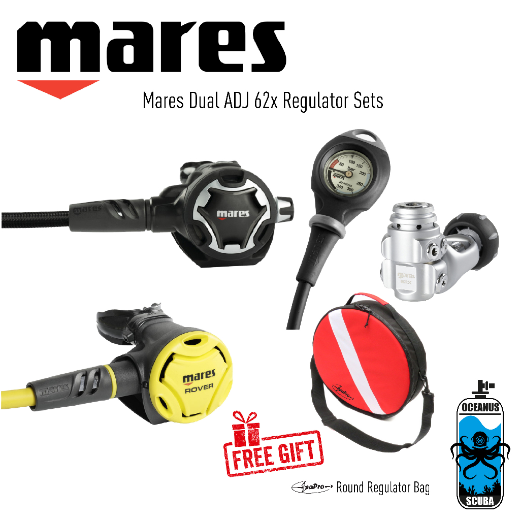 Mares Dual ADJ 62x regulator sets with LPI, Scuba Diving Regulator ...
