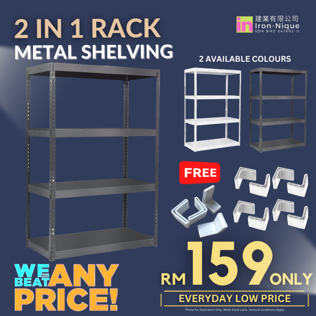 😍 2 IN 1 RACK (METAL SHELVING) 💪🏻🔥 Storage Rack / Home Store Warehouse ...