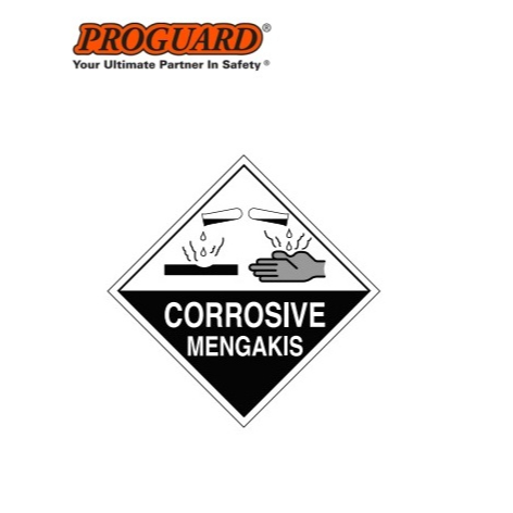 Corrosive Mengakis Hazardous Waste Substances Safety Labels Sign ...