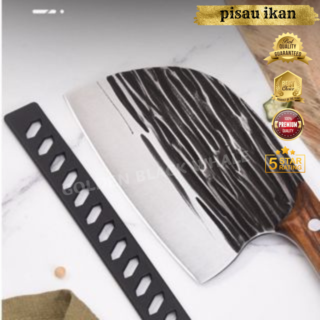 🚀READY STOCK🚀 Hand Forged Hammer Pattern Knife pisau dapur pisau daging ...