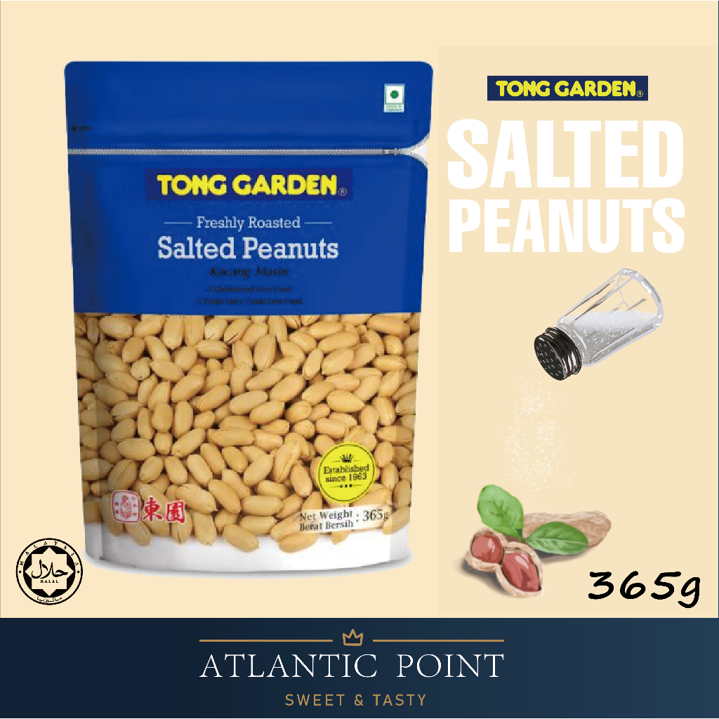 Tong Garden Salted Peanut 365g - Freshly Roasted Halal Kacang Tanah ...