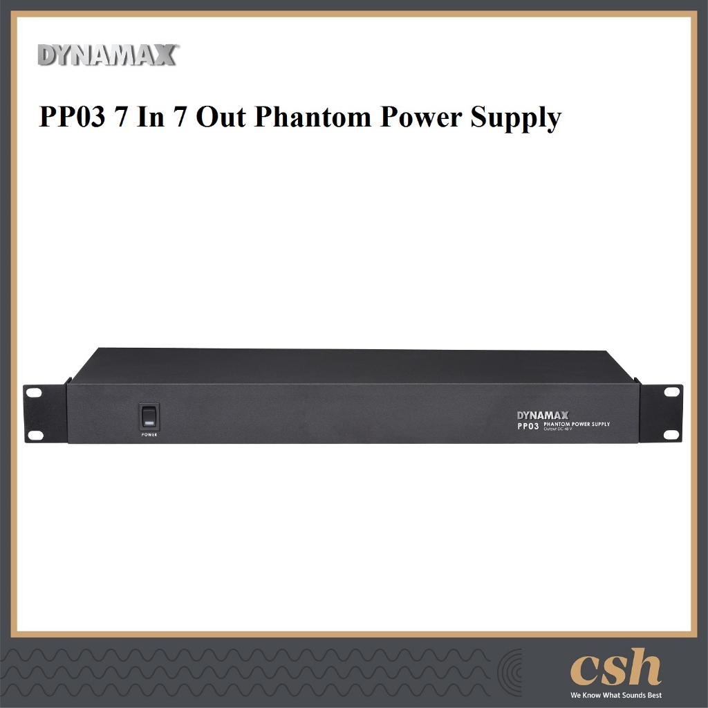 DYNAMAX PP03 7 In 7 Out Phantom Power Supply for Microphone | Shopee ...