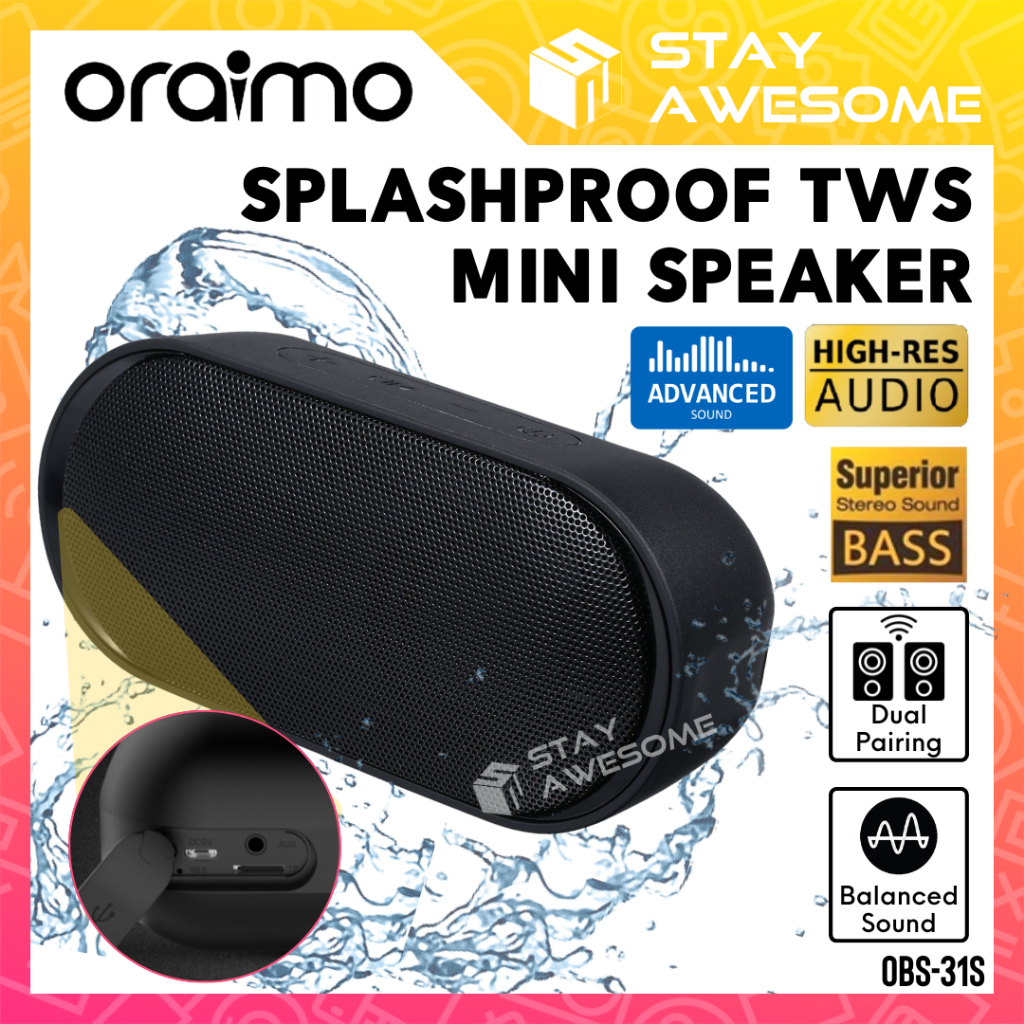 ORAIMO Speaker Bluetooth Mini Portable Outdoor Blutooth Bass Wireless ...
