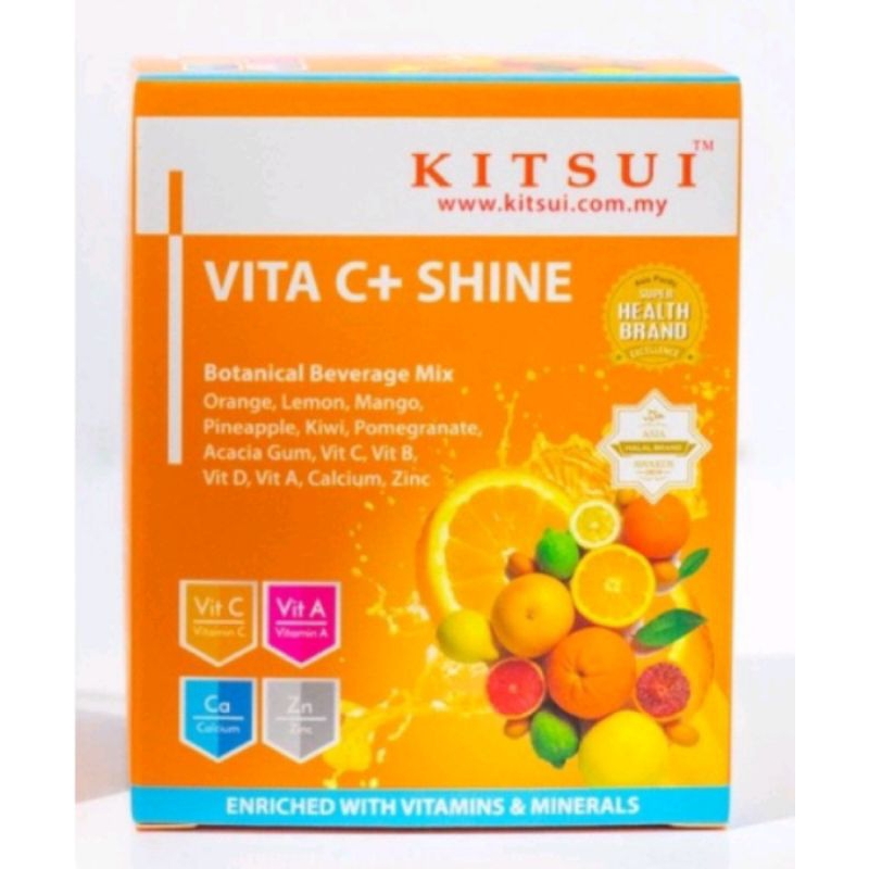 Kitsui Vita C + Shine Vitamin C Vita C+ Beverage Botanical Drink ...