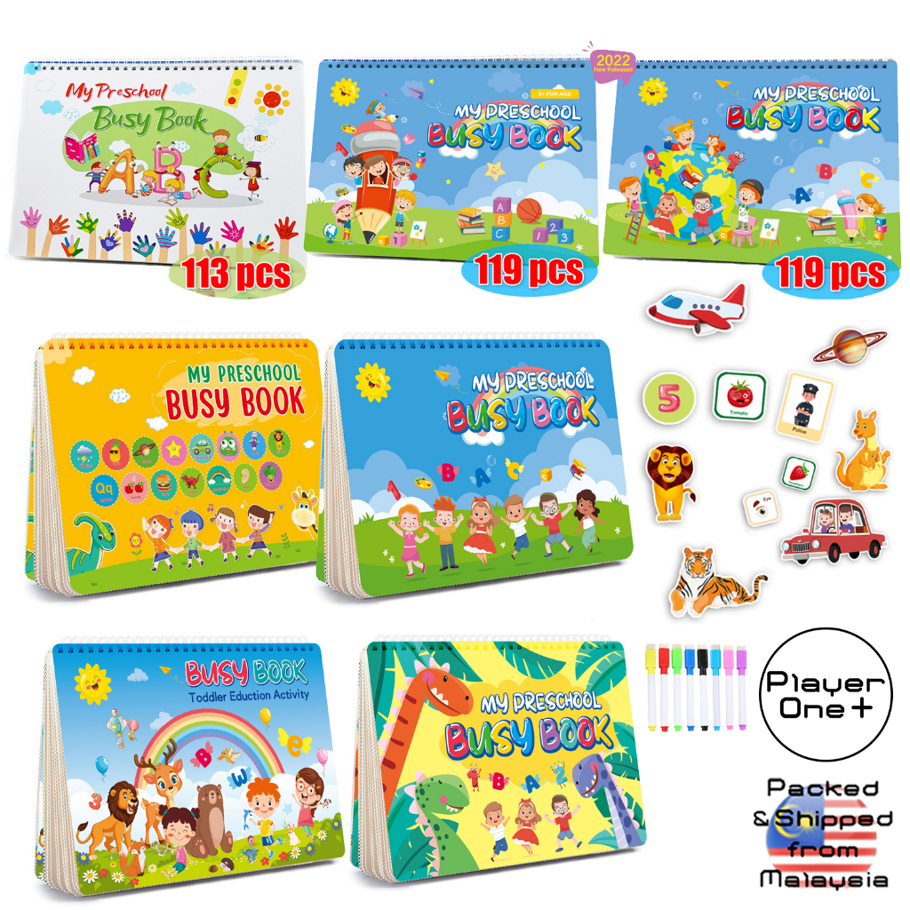 Busy Book With Velcro Montessori Early Learning Educational Toys ...