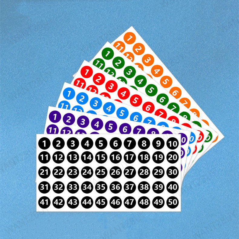 🇲🇾 2.5cm 1-200 Waterproof Large Size Number Flow Sticker Stick Label ...
