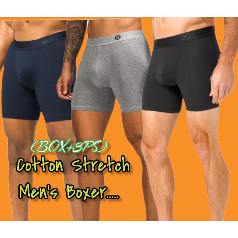 ( 3 HELAI_1 BOX ) MEN BOXER UNDERWER 3PCS IN 1BOX ( SELUAR DALAM PANTS ...
