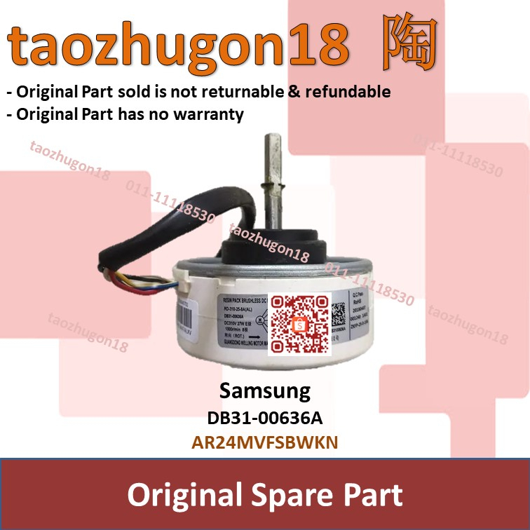 Original Samsung DB31-00636A Aircon Air Conditioner Indoor Fan Motor RD-310-25-8A(AL ...