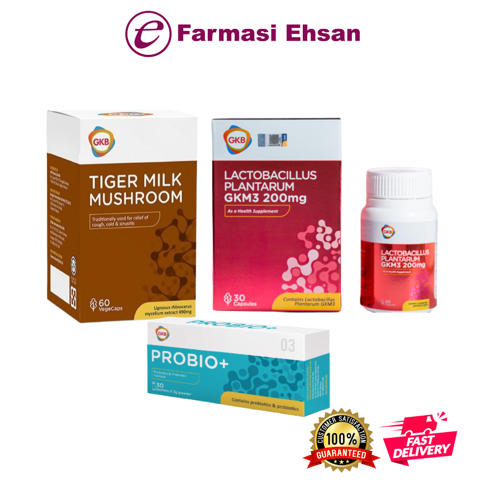 GKB Lactobacillus Plantarum GKM3 200mg/ Probio+/ Tiger Milk Mushroom ...