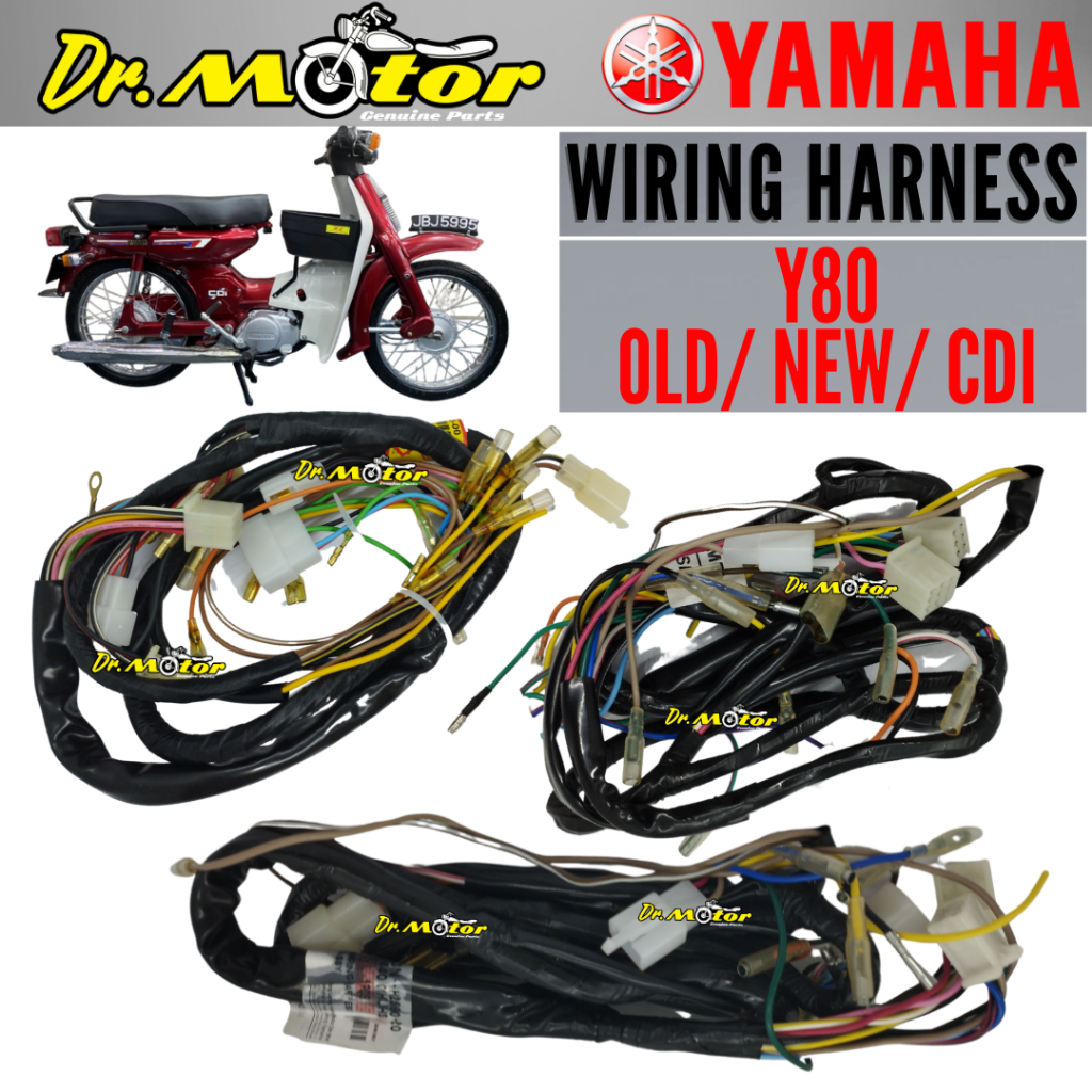 YAMAHA Y80 OLD NEW CDI 23N 3K7 1HA WIRING HARNESS BODY WIRE WAYERING ...