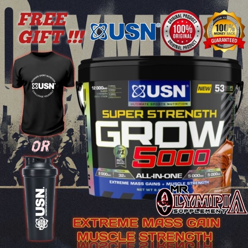 USN Super Strength Grow 5000 All-In-One Extreme Mass Gains And Muscle ...