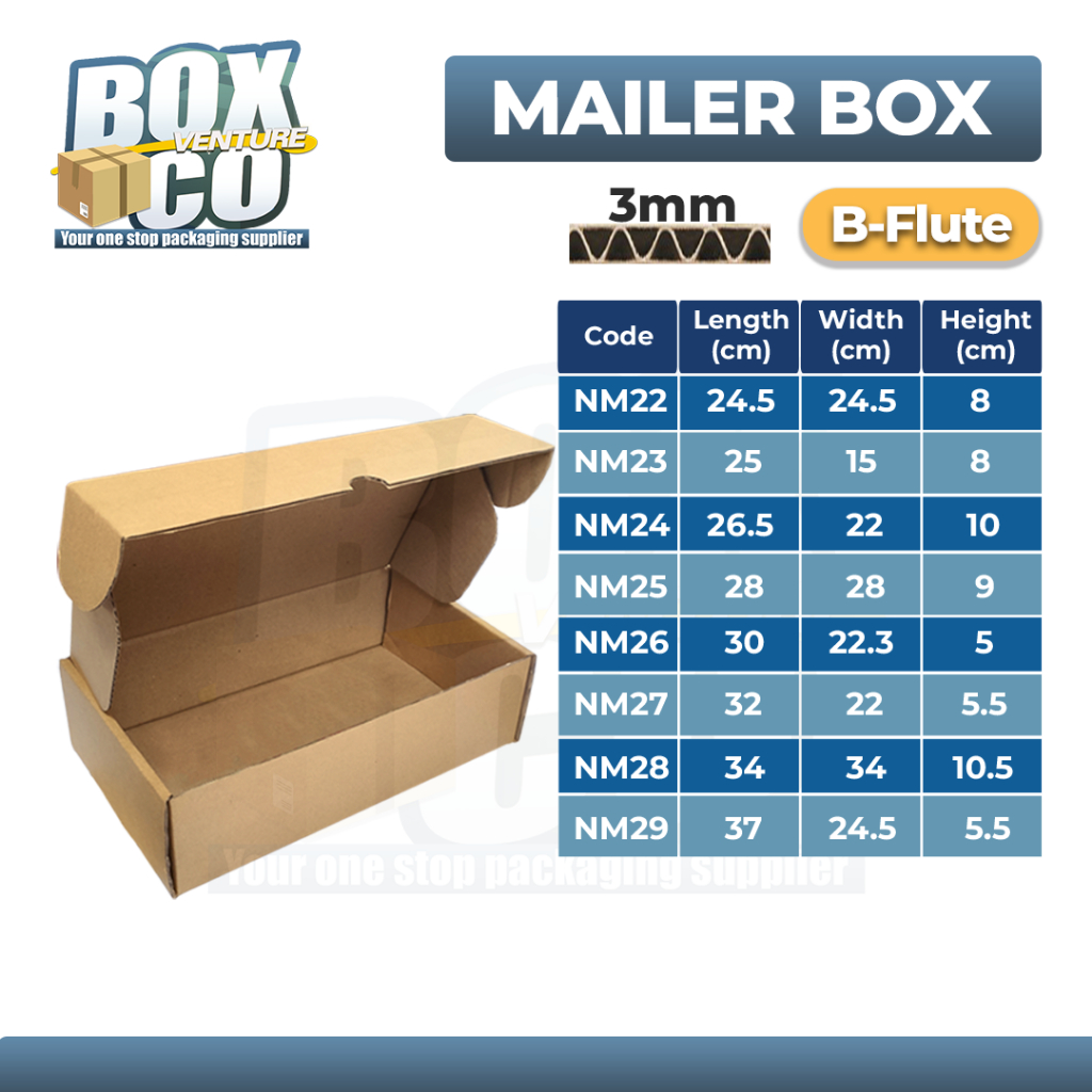 Mailer Box Carton Box Packaging Box Packing Box Kotak Giftbox Courier ...