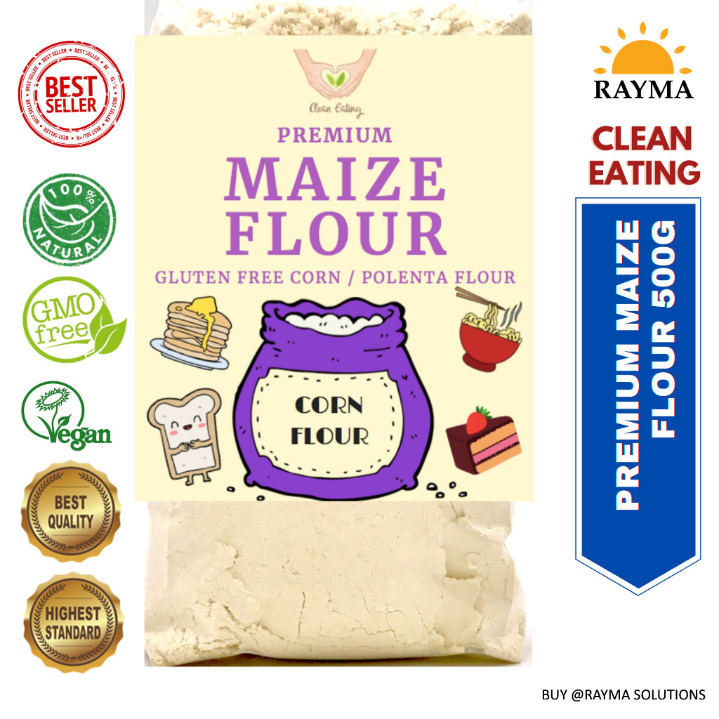 CLEAN EATING Premium 100% Pure Maize / Corn / Polenta Flour, Gluten ...