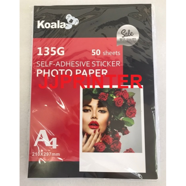 KOALA A4 A3 135gsm Glossy Inkjet WATERPROOF Photo Self-Adhesive Paper ...