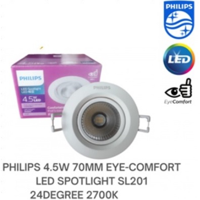 Philips LED Eyeball Spotlight SL201-4.5W, SL168-4W, Warm white 350 ...
