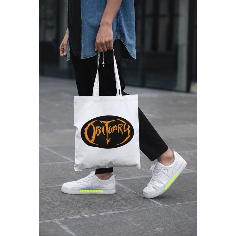 (Ready Stock) Rock Band Canvas Tote Bags Tuition Students Bags White ...