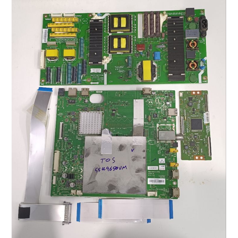 Toshiba 55u9650vm System Board Power Supply Tcon Original Ribbon Lvds ...