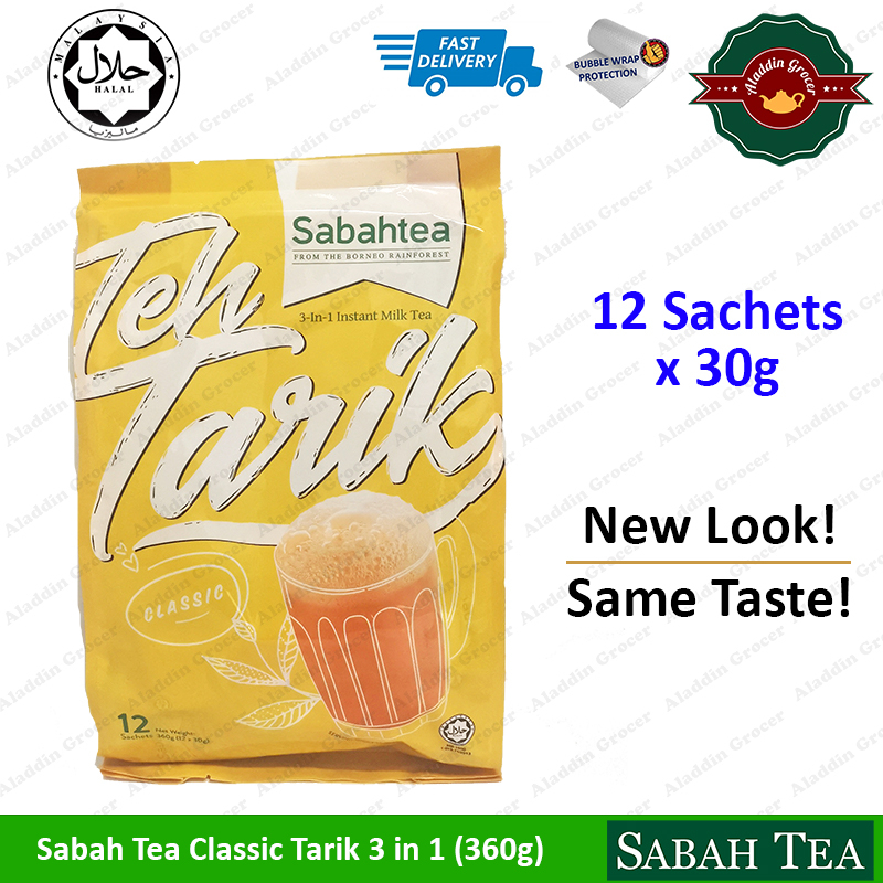 Sabah Tea Teh Tarik 3 in 1 Instant Milk Tea - Original (12'sx30g) New ...