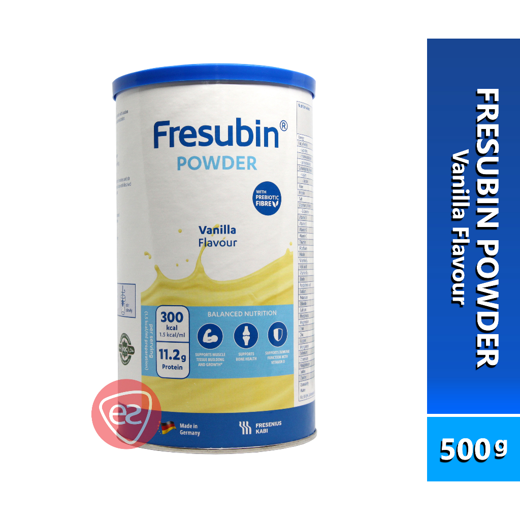 FRESUBIN POWDER 500G WITH PREBIOTIC FIBRE (VANILLA FLAVOUR) COMPLETE ...