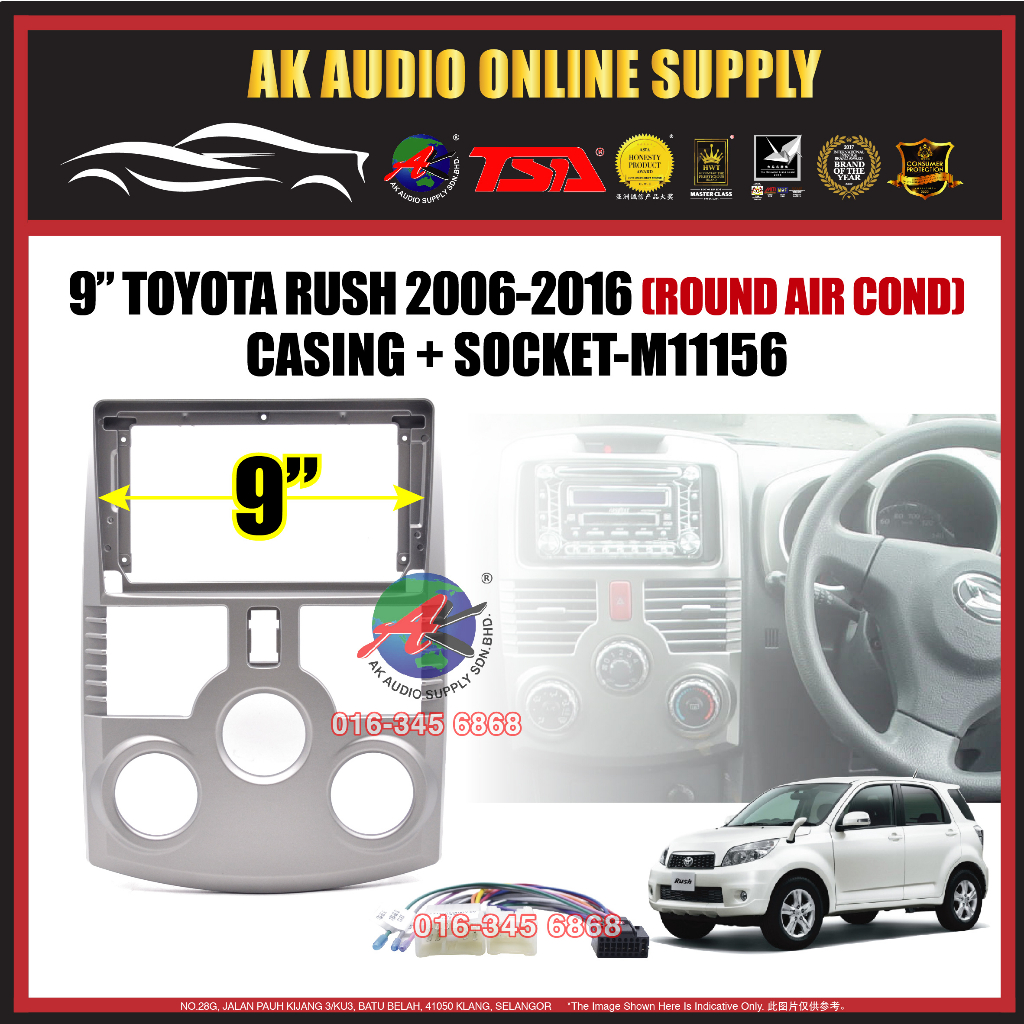 Toyota Rush 2006 -2017 ( Round Air cond )Android 9” inch Casing ...