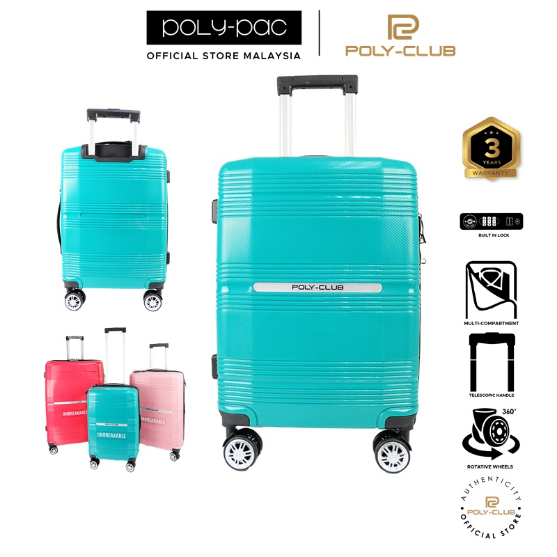 [CLEARANCE] Poly Club By Poly Pac 20" 24" Unbreakable PP Trolley Travel ...
