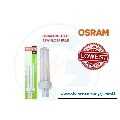 Osram DULUX D PLC 18W-26W (2PIN) 827 / 830 / 840 / 865 | Shopee Malaysia