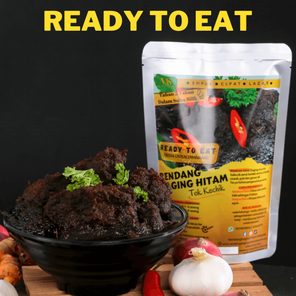 Rendang Daging Hitam Tok Kechik | Ready To Eat | Tahan 2 Tahun | Tanpa ...