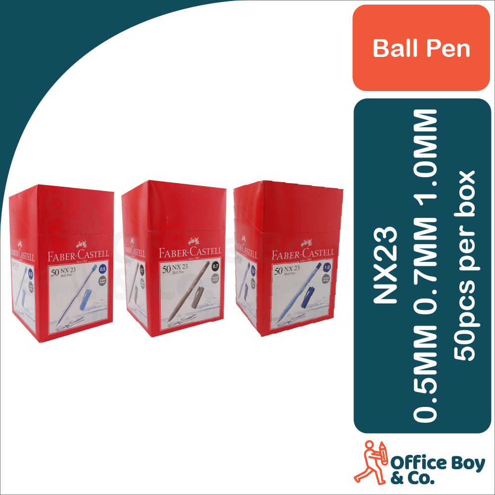 Faber-Castell NX23 Ball Pen (50pc/box) 0.5mm / 0.7mm / 1.0mm - Black ...
