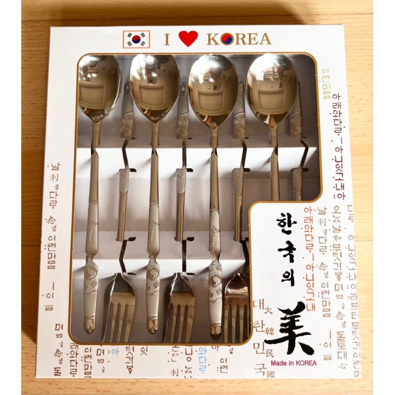 Made in Korea 🇰🇷 Stainless Steel Spoon + Fork Set | Shopee Malaysia