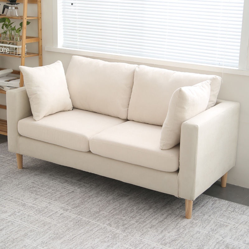 Fabric double sofa small apartment Japanese sofa Nordic sofa modern ...