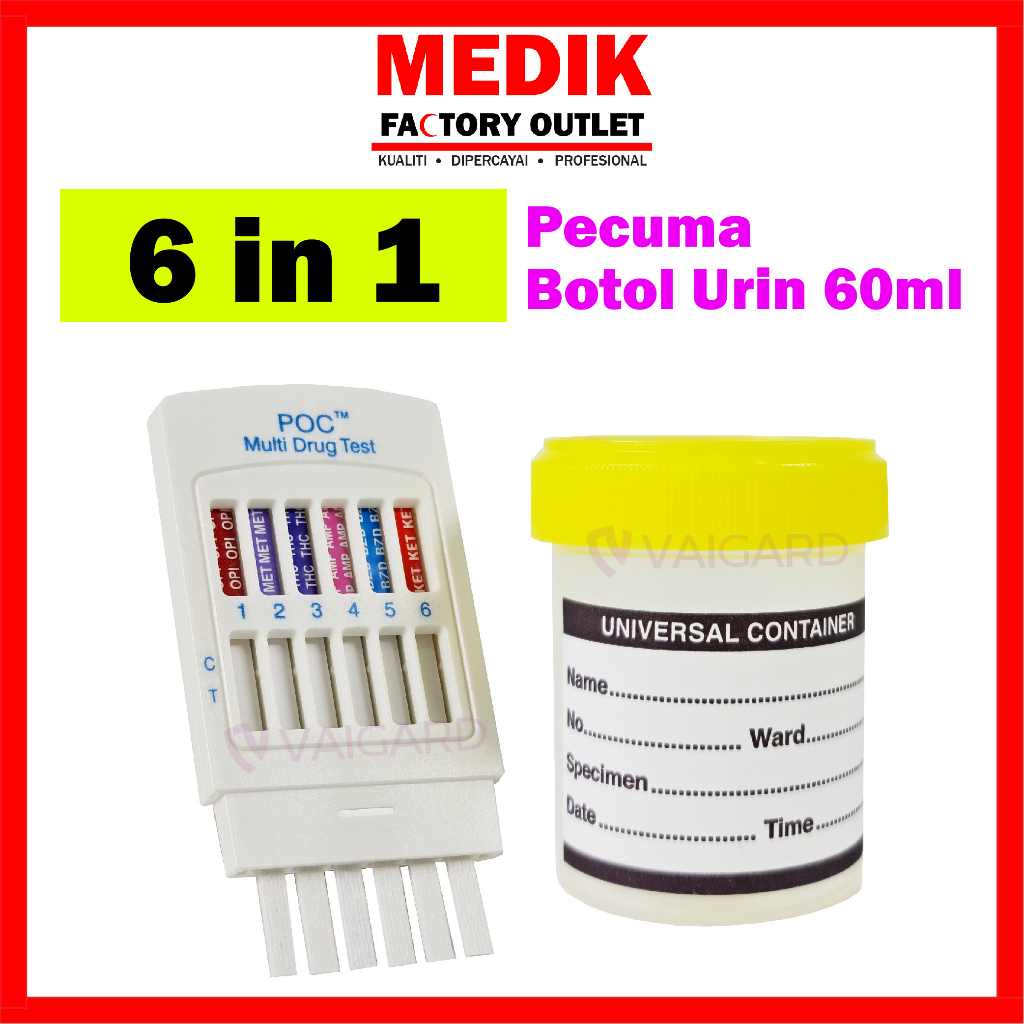 Urin Drug Test Kit digunakan untuk menguji dadah dalam air kencing ...