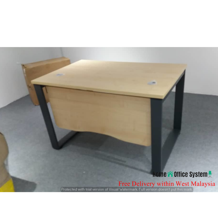 4 Feet Rectangular Shape Office Table With Square Metal Leg - Home ...