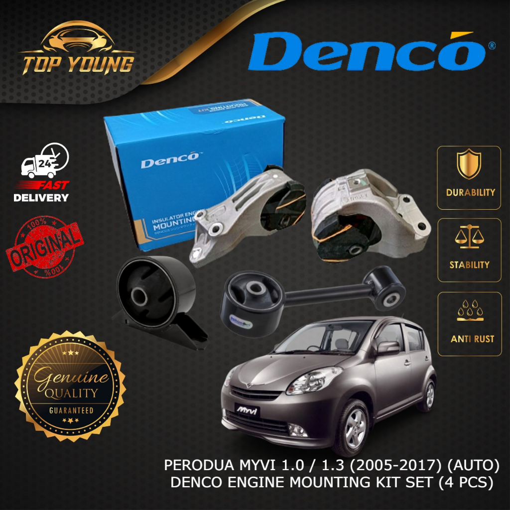 DENCO PERODUA MYVI 1.0 / 1.3 (2005-2017) (AUTO) ENGINE MOUNTING KIT SET ...