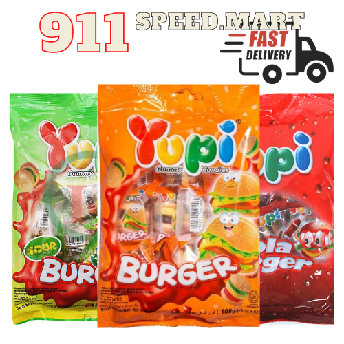 [911] Yupi Mini Burger Gummy Sweet 84gm | Shopee Malaysia