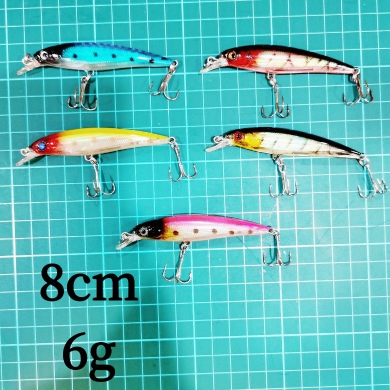Fishing Minnow Lure 8cm 6g Floating Sinking Shopee Malaysia
