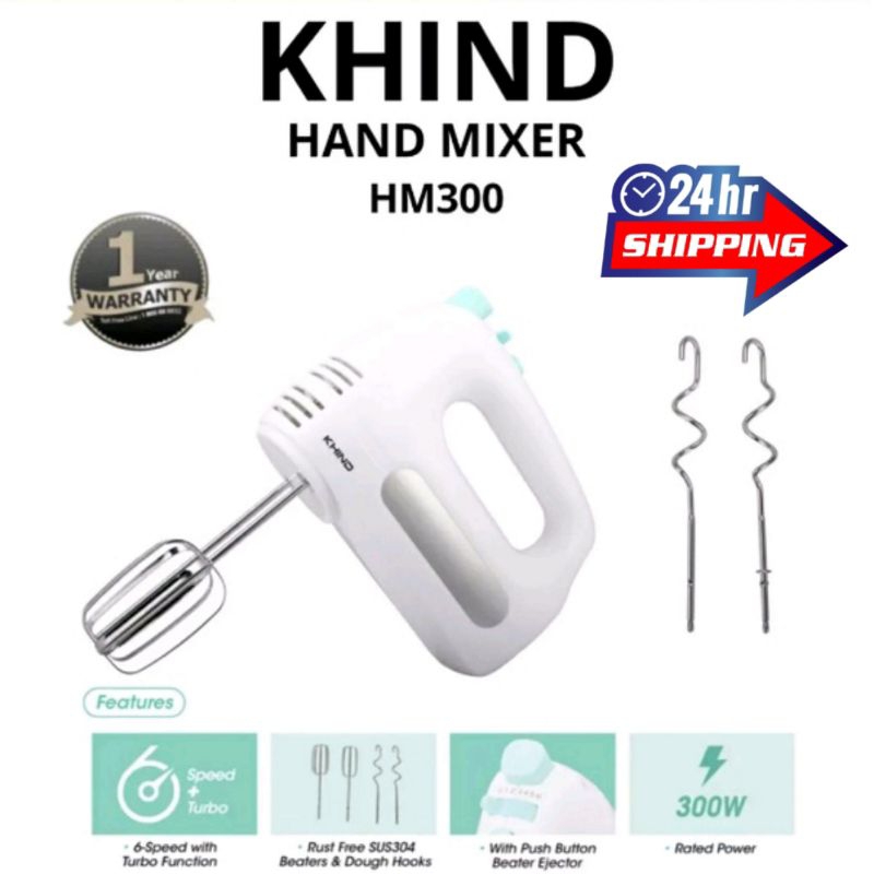 Pensonic Khind Midea Milux Electric Hand Mixer Malaysia 3 Pin Plug 300W ...