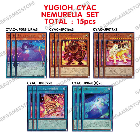 YUGIOH CYAC NEMURELIA SET CYAC-JP015(UR) CYAC-JP016 CYAC-JP017 CYAC-JP060(R) CYAC-JP059 | Shopee ...