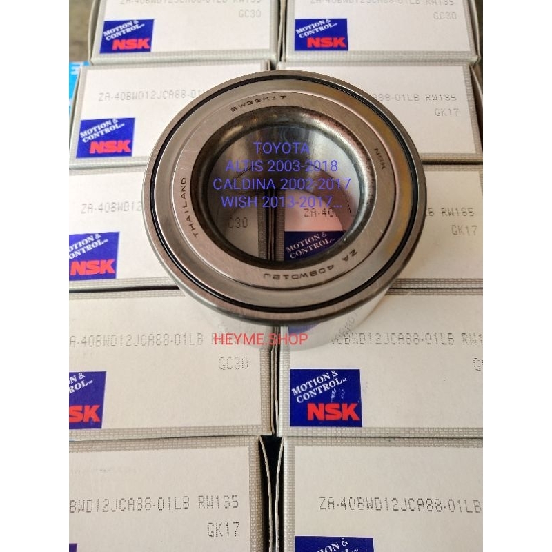 NSK THAILAND WHEEL BEARING FRONT TOYOTA ALTIS WISH CALDINA ZZE122 ...