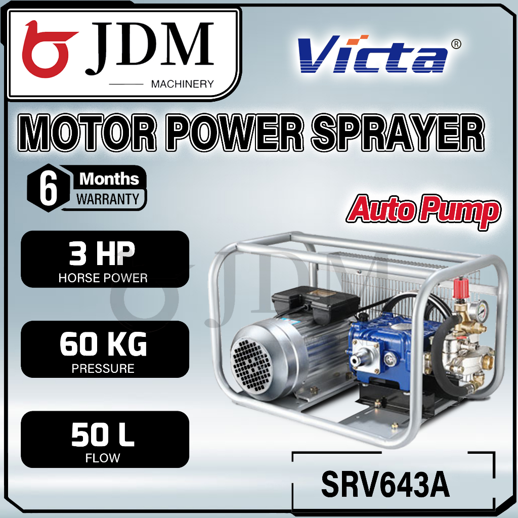 JDM VICTA SRV643A Motor Power Sprayer 3 HP PLUNGER PUMP [AUTO PUMP] | Shopee Malaysia