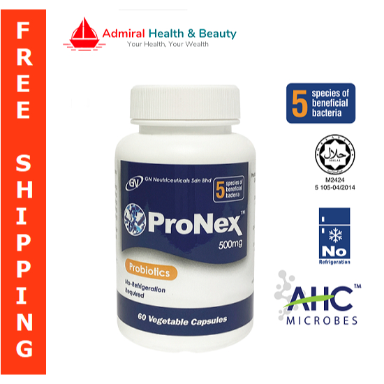ProNex Probiotics 10 Billion CFU 500mg (60 capsules) 5 Bacteria Strains ...
