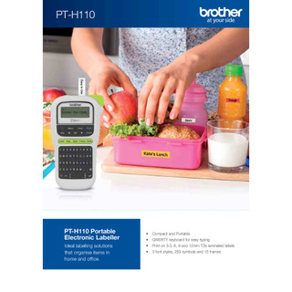 Brother PT-H110 P-Touch Portable Label Maker Handheld Labelling Machine ...