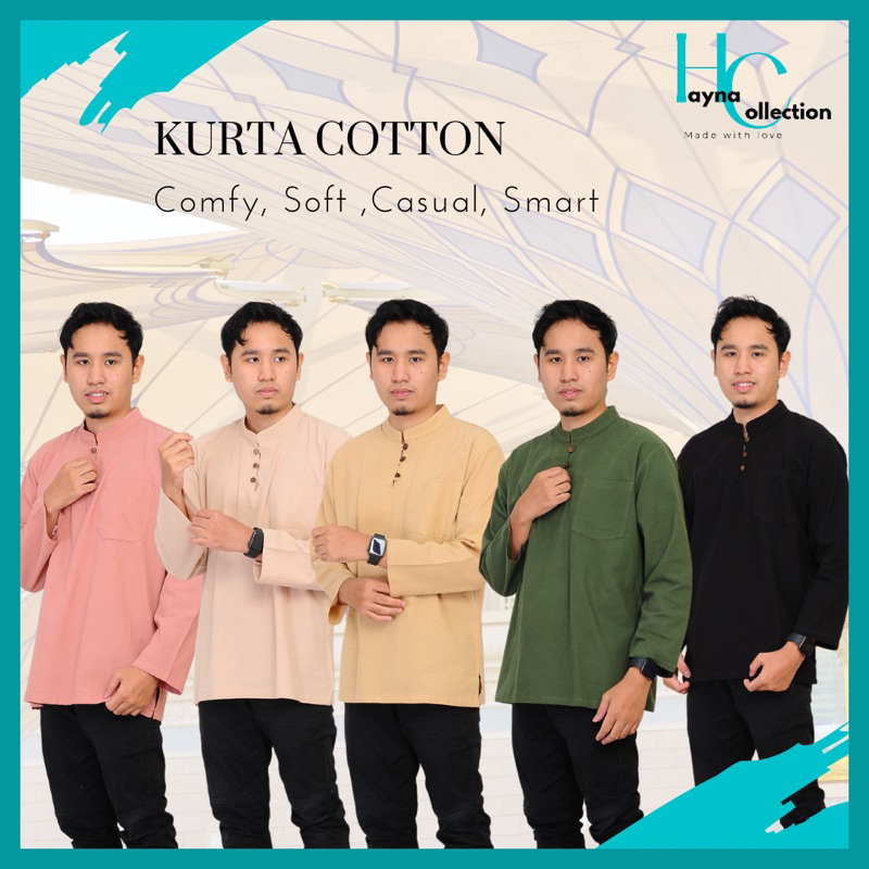 Promosi Raya 2025 Kurta Lelaki lengan panjang Long Sleeve Kurta Cotton ...
