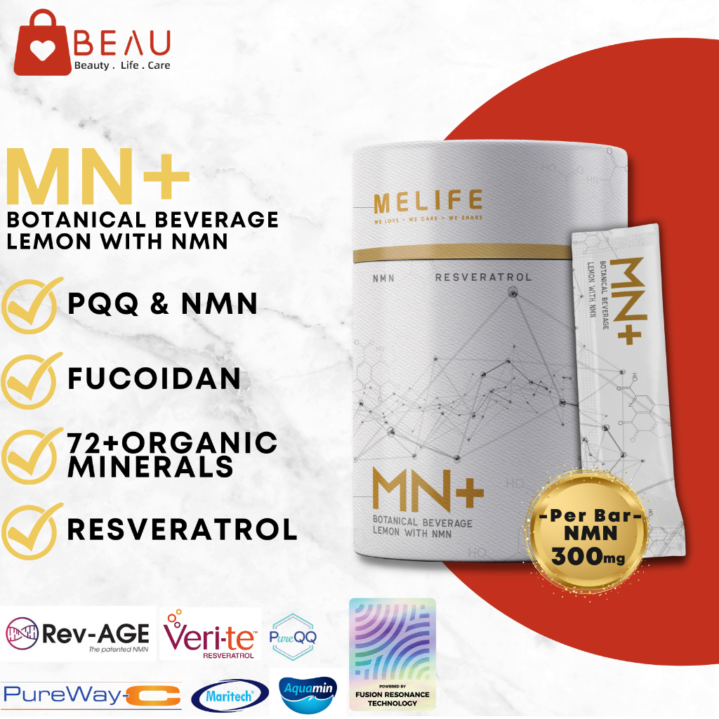 BEAU | MeLife MN+ HALAL 25S per bar 300mg NMN , PQQ, 72+Organic ...