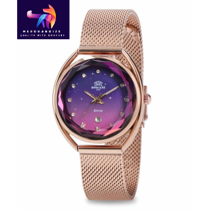 Jam Tangan Original Diamond Cut Crystal with Gradient Dial Roscani ...