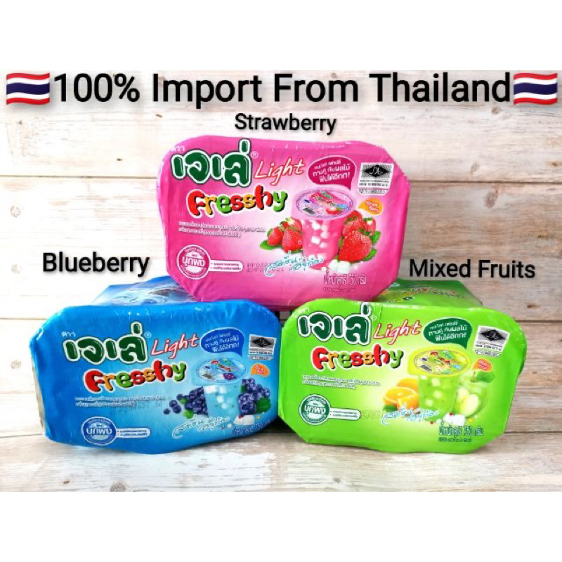 Thailand Jele Light Fresshy 125g (1Pack Have 6 Cup Inside) | Shopee ...