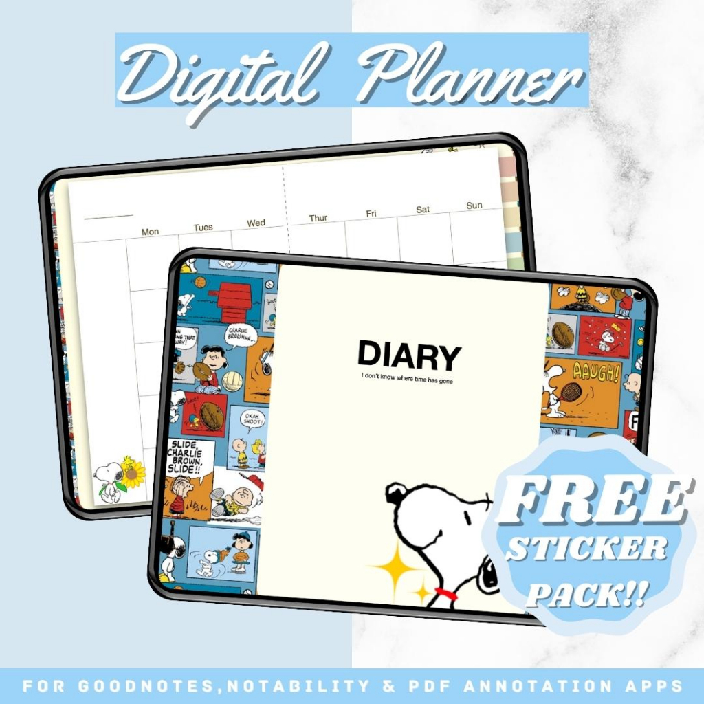 Digital Notebook Digital Planner Grid Notebook Goodnotes Template ...